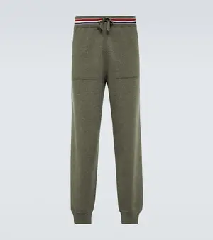 Thom Browne Rwb Stripe Cashmere Sweatpants - Green