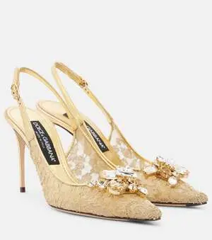 Dolce & Gabbana Gold Tone Pumps