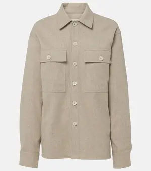 JIL SANDER Virgin Wool Overshirt - Beige