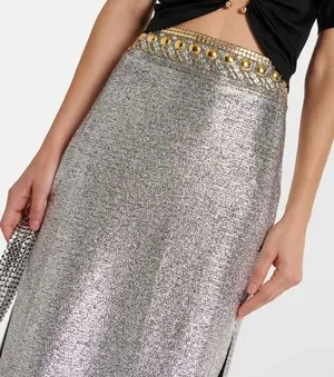 Rabanne Embellished Maxi Skirt - Silver
