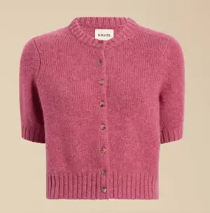 Khaite Nora Cashmere Cardigan Pink