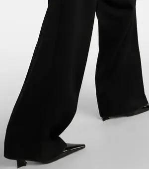 Saint Laurent High-rise Wool Wide-leg Pants