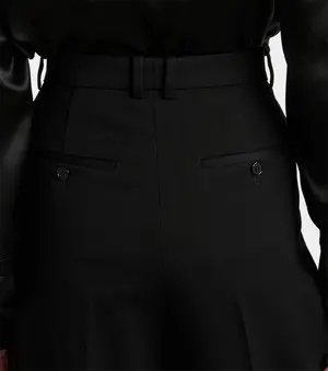 Saint Laurent High-rise Wool Wide-leg Pants
