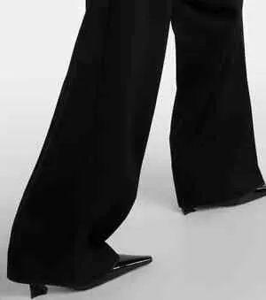 Saint Laurent High-rise Wool Wide-leg Pants