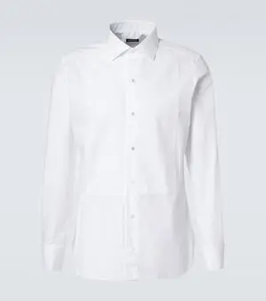 Zegna Cotton Tuxedo Shirt - White