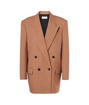 Saint Laurent Double-breasted Wool Gabardine Blazer