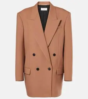Saint Laurent Double-breasted Wool Gabardine Blazer