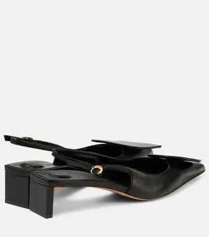 Jacquemus Les Slingbacks Duelo Leather Pumps - Black