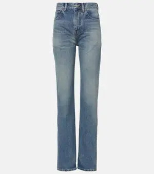 Saint Laurent High-rise Straight Leg Jeans