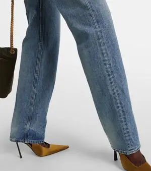 Saint Laurent High-rise Straight Leg Jeans