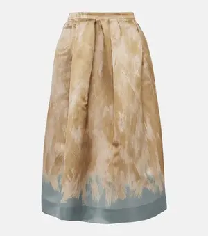 Dries Van Noten Printed High-rise Midi Skirt - Multicoloured