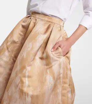 Dries Van Noten Printed High-rise Midi Skirt - Multicoloured