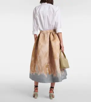 Dries Van Noten Printed High-rise Midi Skirt - Multicoloured