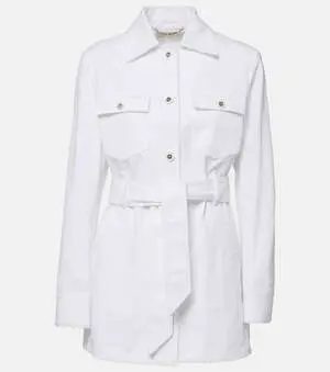 Dolce & Gabbana Belted Denim Jacket - White