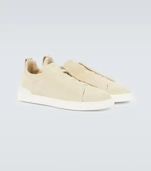 Zegna Triple Stitch Sneakers - Beige