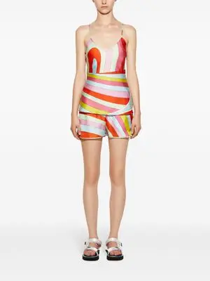 Emilio Pucci Iride-print Silk Top