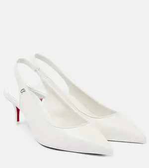 CHRISTIAN LOUBOUTIN Sporty Kate Sling 55 Pumps - White