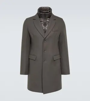 Herno Wool-blend Overcoat - Grey