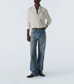 Saint Laurent Mid-rise Straight Jeans - Blue