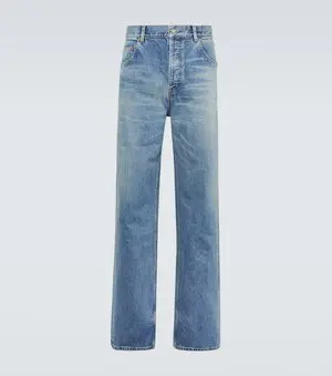 Saint Laurent Mid-rise Straight Leg Jeans - Blue