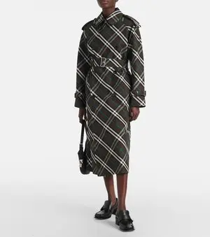 Burberry Check Trench Coat - Multicoloured