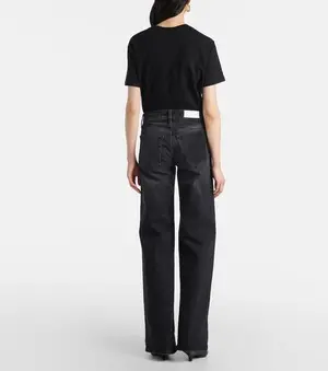 RE/DONE Mid-rise Wide-leg Jeans - Black