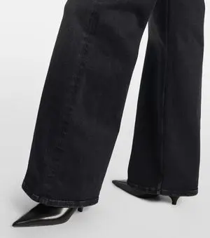RE/DONE Mid-rise Wide-leg Jeans - Black