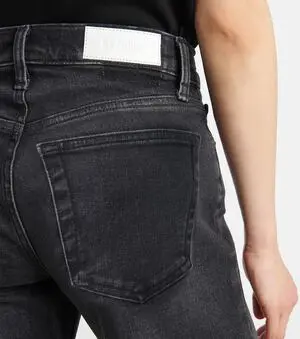 RE/DONE Mid-rise Wide-leg Jeans - Black