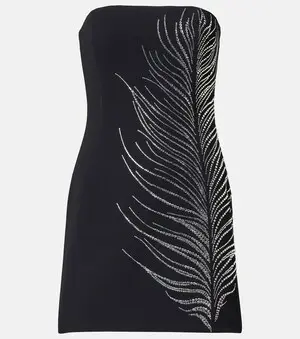 David Koma Crystal-embellished Mini Dress - Black