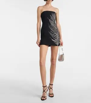 David Koma Crystal-embellished Mini Dress