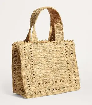 Zimmermann Raffia Floral Tote Bag