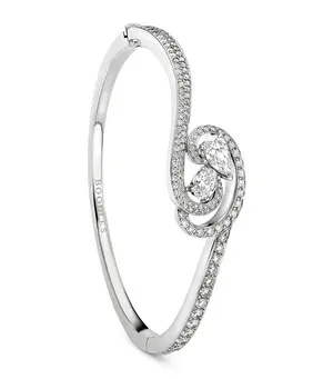 BOODLES Platinum And Diamond National Gallery Motherhood Bangle - Silver