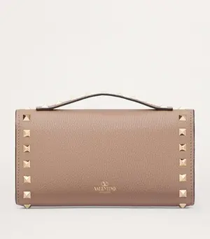 Valentino Garavani Leather Rockstud Chain Wallet