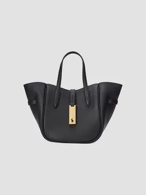 Polo Ralph Lauren Polo Id Leather Crossbody Tote Bag - Black