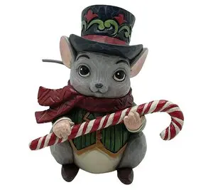 JIM SHORE Mini Christmas Mouse Figurine - One-color
