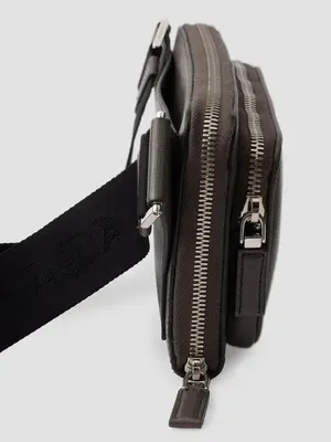 Prada Saffiano Leather Belt Bag - Grey