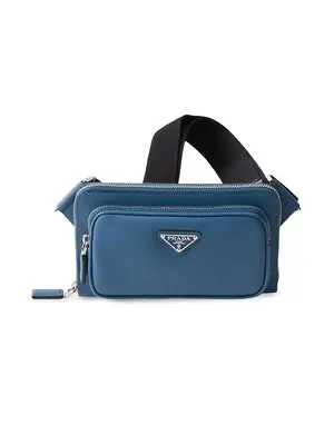 Prada Saffiano Leather Belt Bag Light Blue