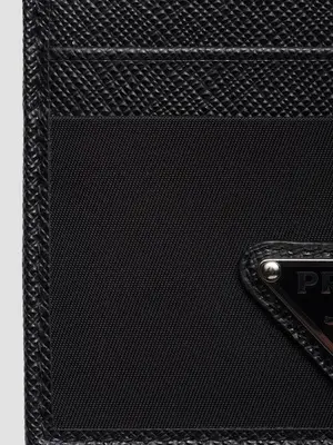 Prada Re-nylon And Saffiano Leather Card Holder