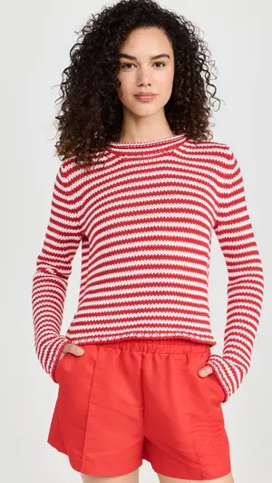 LA LIGNE Fine Stripe Mini Marina Sweater