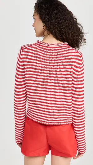 LA LIGNE Fine Stripe Mini Marina Sweater