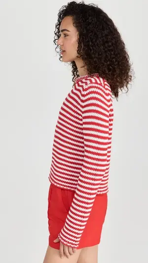 LA LIGNE Fine Stripe Mini Marina Sweater