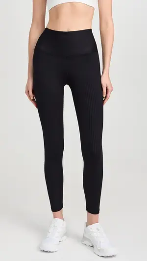 Year Of Ours Ribbed 7/8 Ankle Leggings - Black