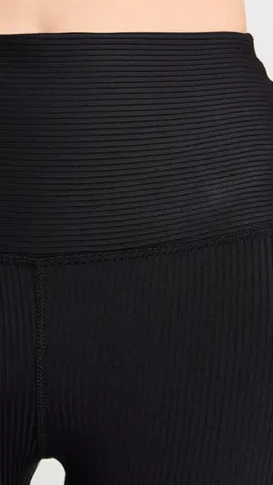 Year Of Ours Ribbed 7/8 Ankle Leggings - Black