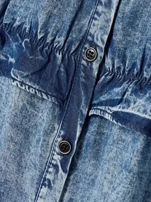 Isabel Marant Idety Ruffled Lenzing™ Lyocell Chambray Shirt