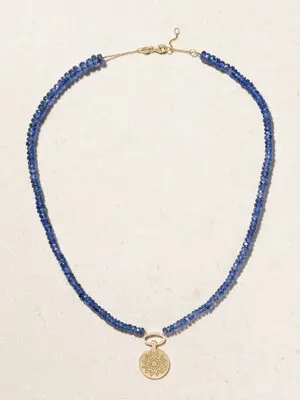 DIANE KORDAS 14-karat Kyanite And Diamond Starburst Necklace