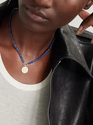 DIANE KORDAS 14-karat Kyanite And Diamond Starburst Necklace