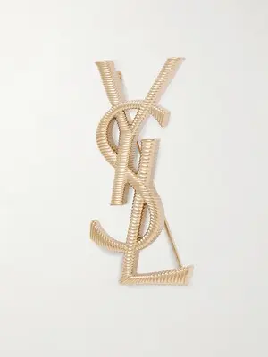 Saint Laurent Cassandre Brooch - Gold
