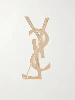 Saint Laurent Cassandre Brooch - Gold