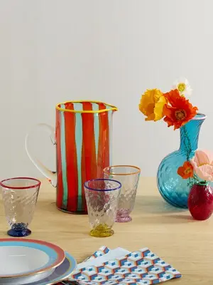 La DoubleJ Quilted Set Of Four Murano Glasses