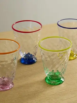 La DoubleJ Quilted Set Of Four Murano Glasses